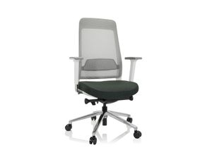 4064323015048 - Profi Bürostuhl CHIARO T2 WHITE Stoff Netzstoff mit Armlehnen (höhenverstellbar) hjh OFFICE