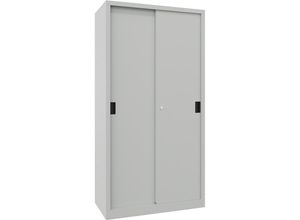 4055479247612 - Schiebetürenschrank Höhe 1950 mm Vollblechtüren BxT 1000 x 500 mm mit 4 Fachböden Tür lichtgrau kaiserkraft 4055479247612 - Schiebetürenschrank Höhe 1950 mm Vollblechtüren BxT 1000 x 500 mm mit 4 Fachböden Tür lichtgrau kaiserkraft
