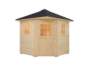 4260565526124 - Gartensauna Eldur mit 8 kW Ofen Beleuchtung & Zubehör – Saunahaus aus Fichtenholz – Außensauna für 4 Personen – Outdoor Sauna 200x200x256 cm 4260565526124 - Gartensauna Eldur mit 8 kW Ofen Beleuchtung & Zubehör – Saunahaus aus Fichtenholz – Außensauna für 4 Personen – Outdoor Sauna 200x200x256 cm