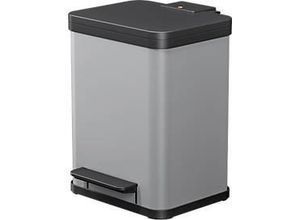 4007126016126 - Hailo Öko Duo Plus M Mülltrenner 2 x 9 Liter Mülleimer mit zwei herausnehmbaren Inneneimern Farbe silber