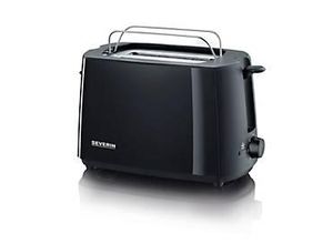4008146009600 - SEVERIN Automatik-Toaster AT 2287 700 W wärmeisoliertes Gehäuse integrierter Brötchen-Röstaufsatz Röstzeitelektronik Schwarz