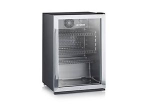 4008146040009 - SEVERIN Flaschenkühlschrank FKS 8840 118 l Netto integriertes Schloss LED‑Innenbeleuchtung Temperaturregler 0–7 (0–10 °C) B 545 x H 840 x T 540 mm 42 dB Schwarz Silber Made in Germany