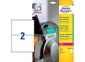 4004182068038 - Etiketten L7916-10 ultraresistent geeignet für Laserdrucker 210 x 148 mm 20 Stück 10 A4-Bogen Polyethylen-Folie weiß