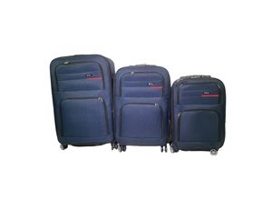 4255701931795 - 3-teiliges Softkoffer-Set mit Teleskopstange und 4 Doppelrollen 4255701931795 - 3-teiliges Softkoffer-Set mit Teleskopstange und 4 Doppelrollen