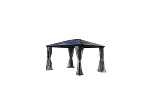 4260620356222 - Pavillon Gartenpavillon 3x4 Taneo anthrazit aus Aluminium mit festem Dach UV-Schutz Sonnenschutz