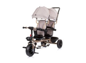 3800931055684 - Dreirad Tricycle Hip Hop zwei Kinder bis 40 kg Sitze 360° drehbar beige