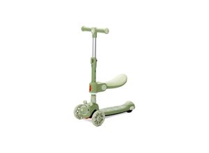 3800166119458 - Kinderroller Swiftie 2 in 1 Musik Lichter klappbarer Sitz PU-Räder grün