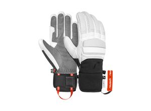 4060485611494 - Skihandschuhe REUSCH Alpine Master Damen Gr 105 weiß schwarz 50% Ziegenleder 45% Polyester 5% Polyurethan unifarben Handschuhe mit winddichter und atmungsaktiver Funktion
