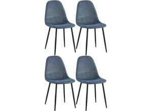 4255716374334 - Esszimmerstühle 4er Set Napier bequeme Küchenstühle gepolstert Polsterstühle Esszimmer mit Rückenlehne bis 150 kg belastbar