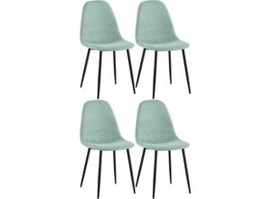 4255716374310 - Esszimmerstühle 4er Set Napier bequeme Küchenstühle gepolstert Polsterstühle Esszimmer mit Rückenlehne bis 150 kg belastbar