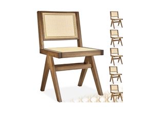 4061173271884 - tectake® Holzstuhl Boho-Stil massives Holzgestell mit Lackierung 485 x 535 x 83 cm Belastbarkeit 120 kg