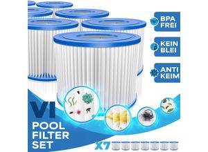 4255598366786 - KESSER® Filter für Whirlpool 7x   14x Filterkartuschen Ersatz SPA Filter Größe VI Kartuschen Wasserfilter Poolfilter kompatibel mit Lay-z-Spa Intex Ersetzt die Originalkartusche