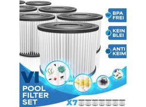 4255598366793 - KESSER® Filter für Whirlpool 7x   14x Filterkartuschen Ersatz SPA Filter Größe VI Kartuschen Wasserfilter Poolfilter kompatibel mit Lay-z-Spa Intex Ersetzt die Originalkartusche
