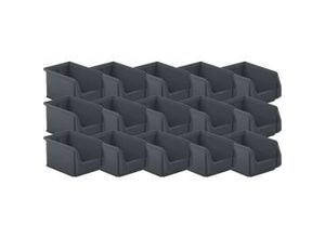 4251898828337 - SSI Schäfer Sichtlagerkasten Serie ENTRY 221 recycelter Kunststoff L 234 x B 150 x H 122 mm 27 L schwarz 15 Stück