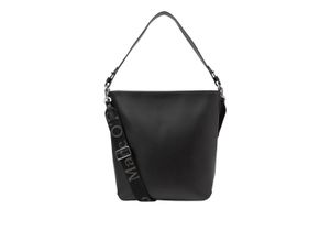4059184150823 - Hobo VANJA Damen Gr B H T 35cm x 34cm x 11cm schwarz Polyester MARC OPOLO ACCESSORIES unifarben Taschen Schultertasche Damen-Handtasche mit langem Logo-Gurtband