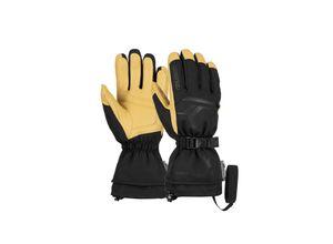 4060485451847 - Skihandschuhe REUSCH Down Spirit GORE-TEX Damen Gr 105 schwarz (schwarz beige) 50% Polyester 45% Ziegenleder mehrfarbig Handschuhe mit höchster Wärmestufe