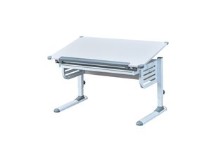 4010340986953 - ergonomischer Schülerschreibtisch Skalare in Weiss und Grau mit 1 Schublade 4010340986953 - ergonomischer Schülerschreibtisch Skalare in Weiss und Grau mit 1 Schublade