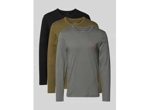 4063547867518 - Regular Fit Langarmshirt aus reiner Baumwolle im 3er-Pack