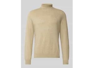 4066718569969 - Rollkragenpullover mit Label-Stitching