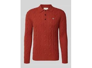 7325708375773 - Slim Fit Longsleeve aus reiner Wolle Modell Cable