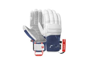 4060485591208 - Skihandschuhe REUSCH Cyprien Sarrazin Damen Gr 10 weiß blau 60% Polyester 40% Ziegenleder mehrfarbig Handschuhe Extra warm winddicht extra atmungsaktiv