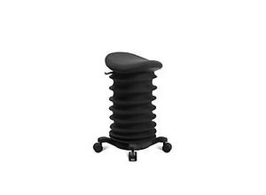 4014296849447 - Hocker SITNESS 4D ergonomisch aktives Sitzen gepolsterter Sattelsitz höhenverstellbar um 360° drehbar Tragegriff Rollen schwarz schwarz
