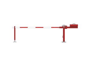 4046675444158 - Mannus Wegesperre Schranke mit Gegengewicht und fester Auflagestütze Schrankenbaumlänge 3 m