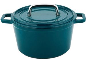 4029096085117 - Fleischtopf CARL SCHMIDT SOHN Alpen blau (petrol) H7cm Ø14cm Töpfe Induktion