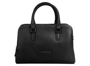 4250060362907 - Henkeltasche BUGATTI ELSA Damen Gr B H T 32cm x 22cm x 13cm onesize schwarz Leder leicht glänzend unifarben Taschen echt Leder