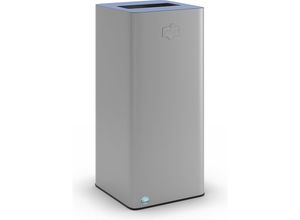 4030695213092 - VAR Wertstoffsammler QUADRO 81 l aus Stahl mit Klemmring silber   blau