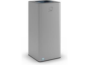 4030695213085 - VAR Wertstoffsammler QUADRO 81 l aus Stahl mit Klemmring silber   anthrazit
