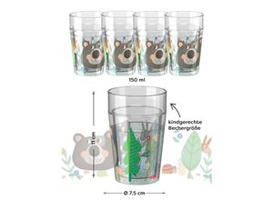 4010168288574 - Unisex Becher Glitzerbecher 4er Pack