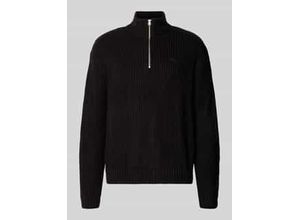 4068444506348 - Strickpullover mit Stehkragen und Reißverschluss