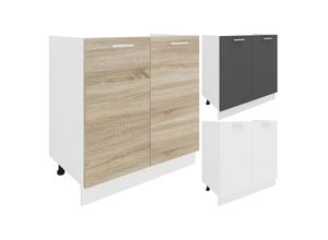 4051814423116 - Spülunterschrank Maße ca H 82 x B 80 x T 46 cm Unterschrank mit zwei Drehtüren Küchenmöbel – Esilo 4051814423116 - Spülunterschrank Maße ca H 82 x B 80 x T 46 cm Unterschrank mit zwei Drehtüren Küchenmöbel – Esilo