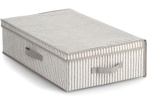 4003368146461 - Aufbewahrungsbox ZELLER PRESENT Stripes Aufbewahrungsboxen Gr Maße(B T H)(615 38 165) beige (natur) Aufbewahrungsbox Ordnungsboxen Aufbewahrungsboxen Vlies