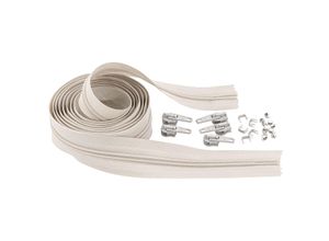 4058896396574 - Endlosreißverschluss im Set Spirale 65 mm 2 m hellgrau
