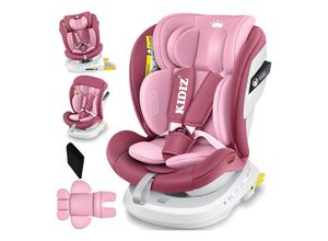 4255598324953 - KIDIZ® Kindersitz Autositz Kinderautositz Baby Isofix Top Tether 360° drehbar i-Size Gruppe 0 1 2 3 ab Geburt -12 Jahre + Sonnenschutzdach Seitenschutz 5 Punkt Gurt Kopfstützenverstellung ECE R129