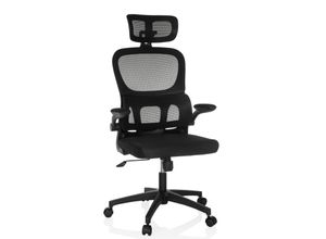 4064323106579 - Home Office Bürostuhl ERGOMY FLEX Stoff   Netzstoff mit Armlehnen