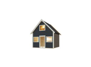 4010090931159 - Karibu Spielhaus Kalle terragrau 2 Etagen inkl Holzleiter