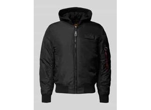 4059146879250 - Alpha Industries MA-1 TT Hood Bomberjacke schwarz in M