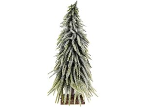 4019844739959 - Dekobaum IGEA Weihnachtsdeko Weihnachtsbaum Dekofiguren Gr B H T 16 cm x 32 cm x 16 cm grün (grün weiß) Dekoweihnachtsbäume Künstlicher mini Tannenbaum geeist auf Holzsockel 32 cm