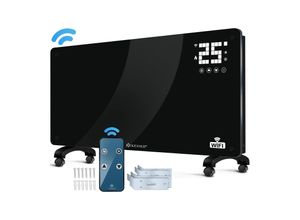 4255598302982 - KESSER® Glaskonvektor Glasheizung Elektroheizkörper APP WiFi Funktion Inkl Fernbedienung Elektroheizung Stand- oder ? Wand Heizung Heizkörper ?Touchscreen ? LCD-Display ? Timer 2500 Watt 4255598302982 - KESSER® Glaskonvektor Glasheizung Elektroheizkörper APP WiFi Funktion Inkl Fernbedienung Elektroheizung Stand- oder ? Wand Heizung Heizkörper ?Touchscreen ? LCD-Display ? Timer 2500 Watt