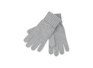 7325708340993 - Strickhandschuhe GANT COTTON BLEND LOGO Damen grau melange Strick Baumwollmischung Handschuhe wärmend 7325708340993 - Strickhandschuhe GANT COTTON BLEND LOGO Damen grau melange Strick Baumwollmischung Handschuhe wärmend