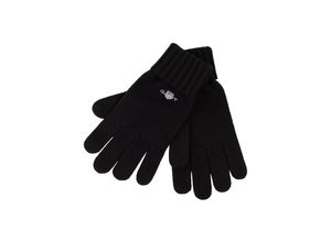 7325708340986 - Strickhandschuhe GANT COTTON BLEND LOGO Damen schwarz Strick Baumwollmischung Handschuhe wärmend 7325708340986 - Strickhandschuhe GANT COTTON BLEND LOGO Damen schwarz Strick Baumwollmischung Handschuhe wärmend