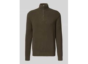 8053816298705 - Strickpullover mit Stehkragen und Reißverschluss
