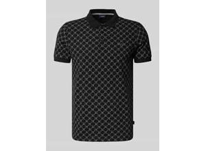 7616199003949 - Regular Fit Poloshirt mit Allover-Logo-Print Modell Paigam
