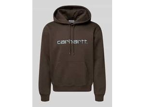 4068584223297 - Hoodie mit Label-Stitching und Känguru-Tasche