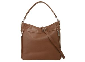 4260543048761 - Henkeltasche CLUTY Damen Gr B H T 35cm x 27cm x 9cm onesize braun Leder unifarben Taschen echt Leder Made in Italy
