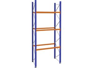 4061753297778 - eurokraft pro Palettenregal aus Stahl Grundregal HxBxT 4620 x 2025 x 1100 mm 3 Fächer Feldlast 7600 kg