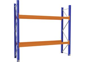 4061753297846 - eurokraft pro Palettenregal aus Stahl Grundregal HxBxT 2730 x 2900 x 750 mm 2 Fächer Feldlast 5300 kg